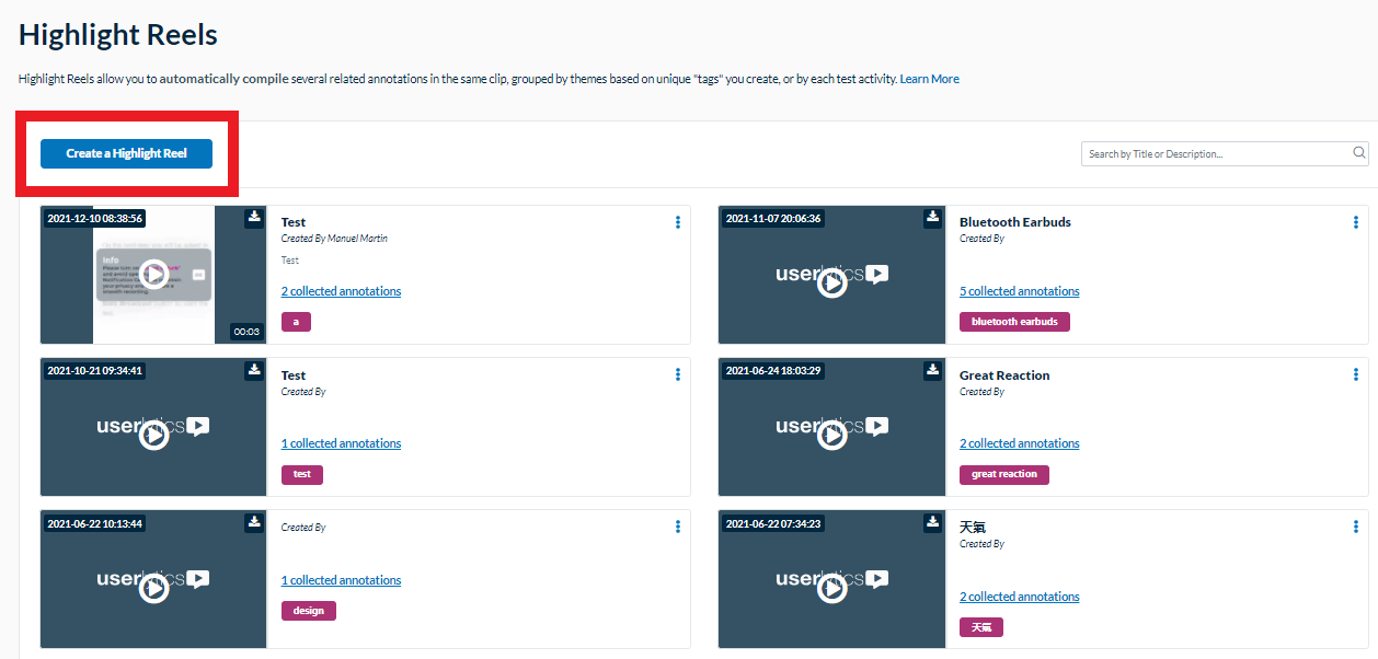 How to Create Highlight Reels – Userlytics Help Center